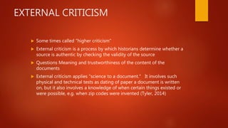 Historical research | PPTX