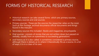 Historical research | PPTX
