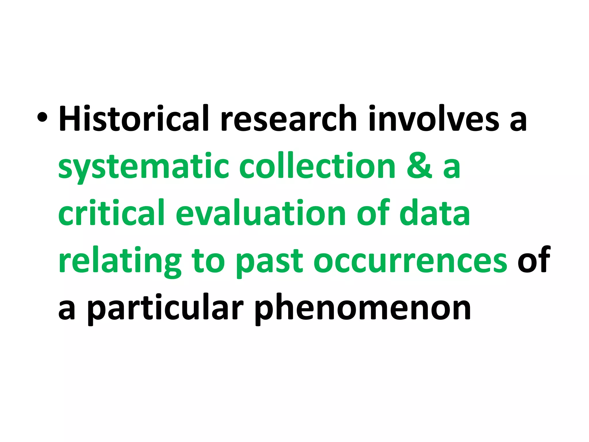 HISTORICAL RESEARCH | PPTX