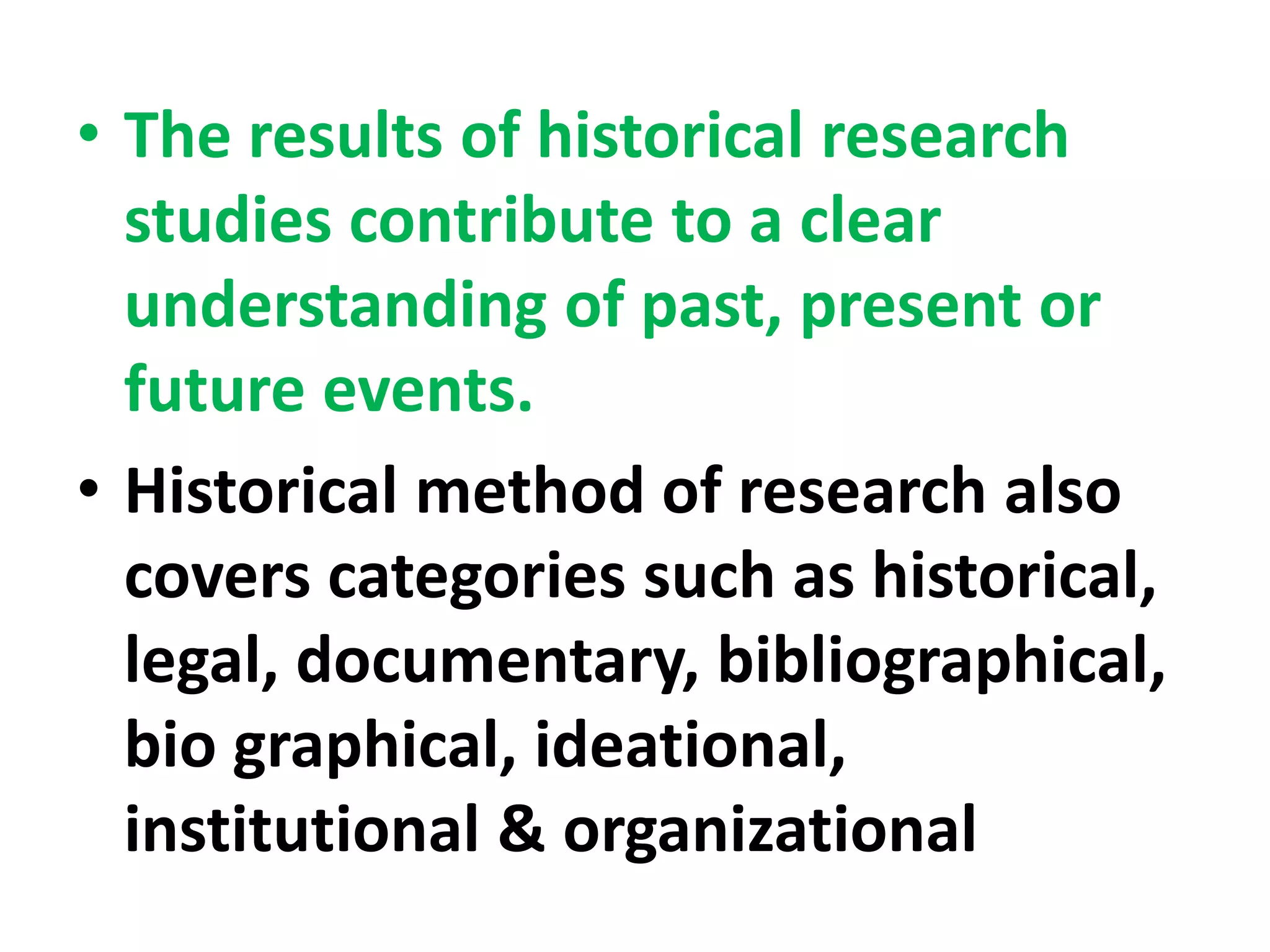 HISTORICAL RESEARCH | PPTX
