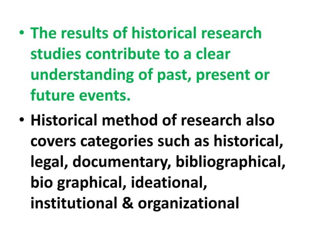 HISTORICAL RESEARCH | PPTX