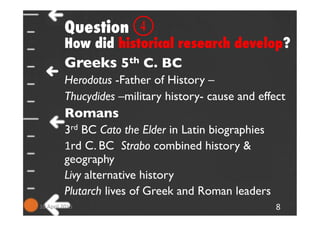 13 Questions in Historical Research Method & Oral History | PDF