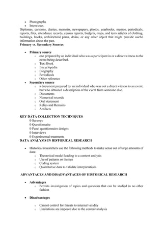 Historical research notes | PDF