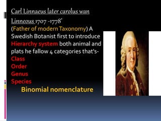 Historical resume of systematics by VISHAL BHOJYAWAL | PPTX