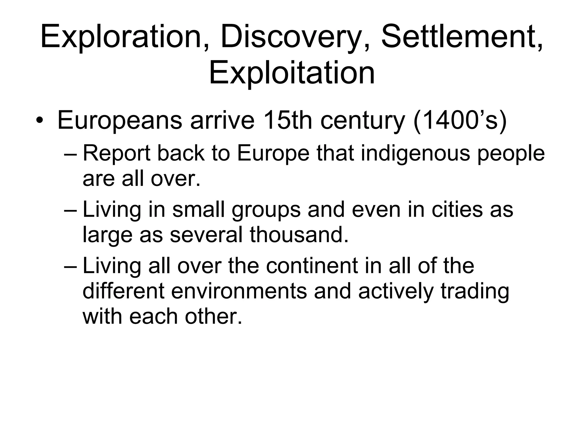 Historical settlement of north america | PPT