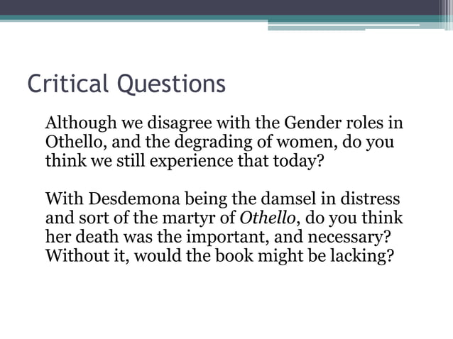 Historical significance othello | PPTX