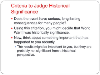 Historical Significance Activity | PPTX