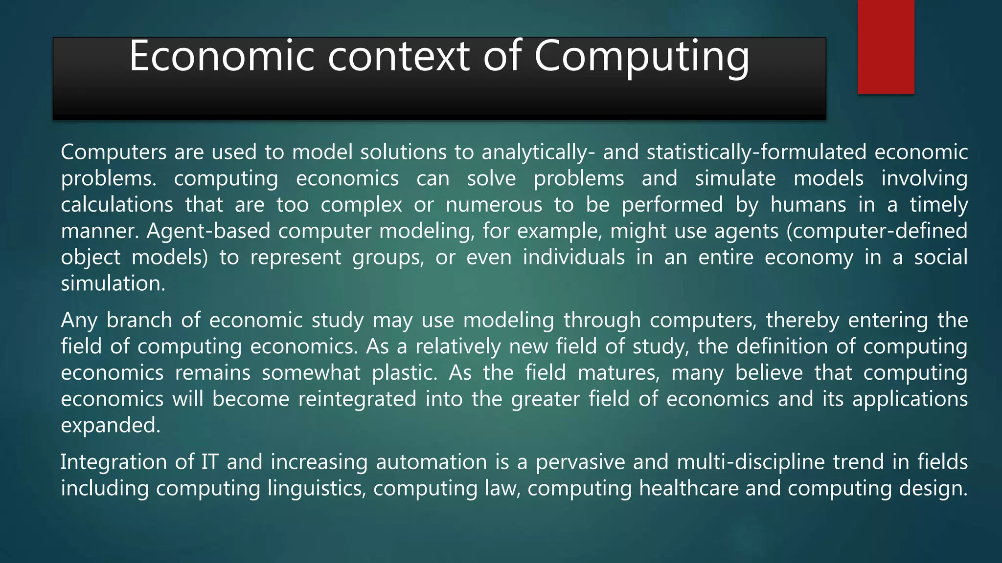 Historical social & economic context of computing | PPTX