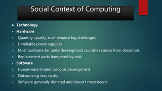 Historical social & economic context of computing | PPTX