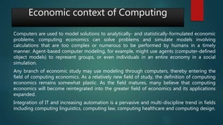 Historical social & economic context of computing | PPTX