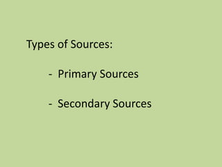 Historical Sources | PPTX