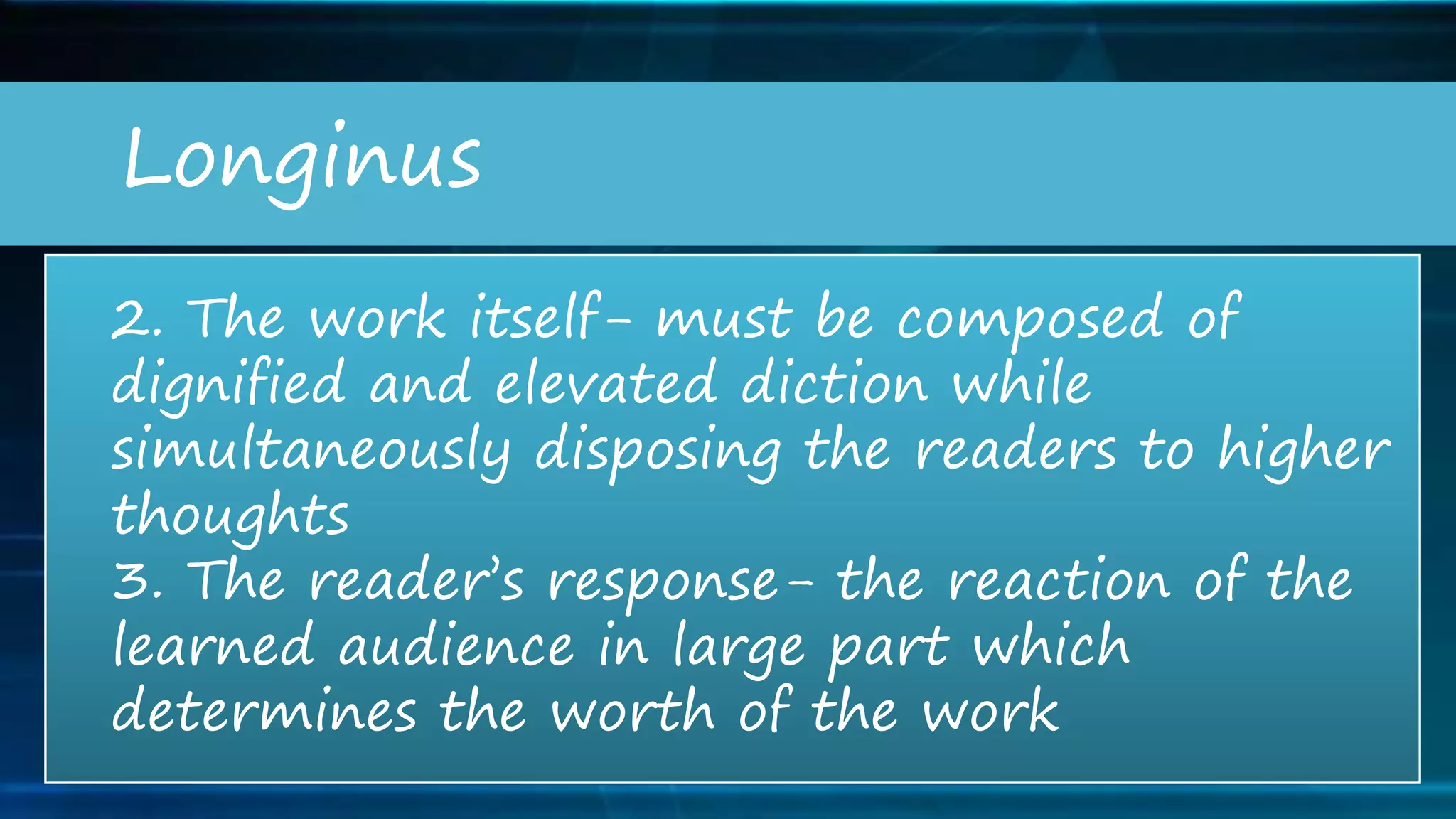 Historical survey of literary criticism | PPTX