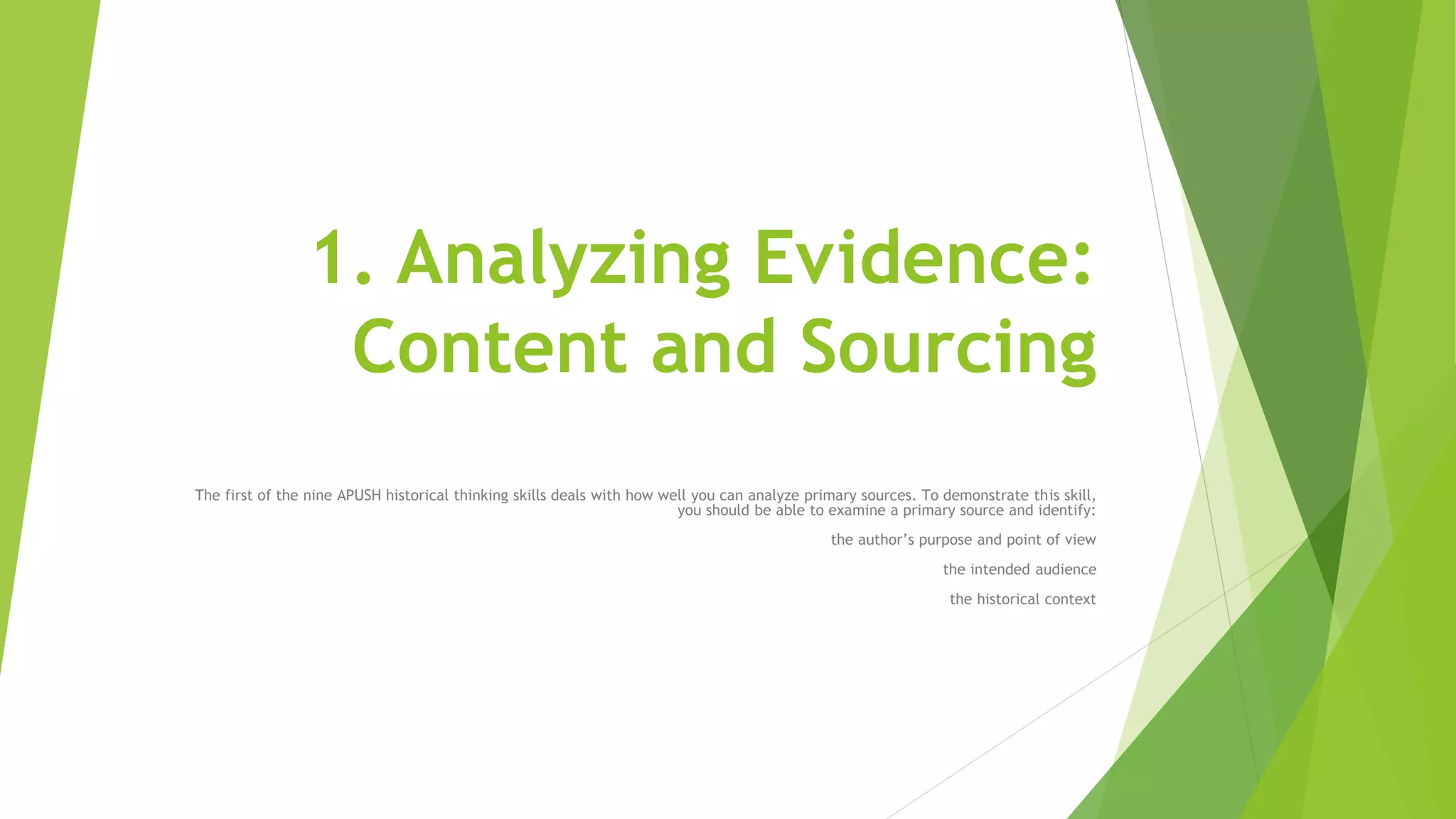 Historical thinking skills | PPT