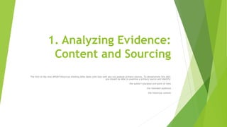 Historical thinking skills | PPTX