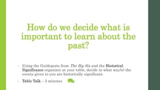 Historical Thinking - Saskatoon Public School Division | PPTX