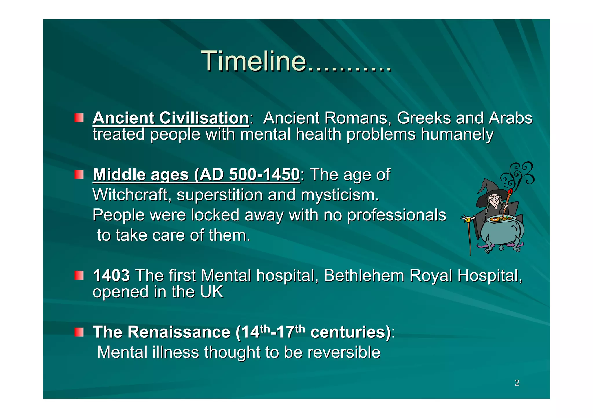 Mental Health Historical Timeline | PDF