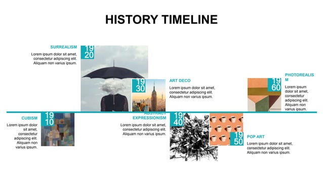 Historical Timeline Presentation with different Fonts | PPT
