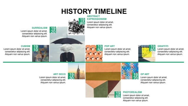 Historical Timeline Presentation with different Fonts | PPT