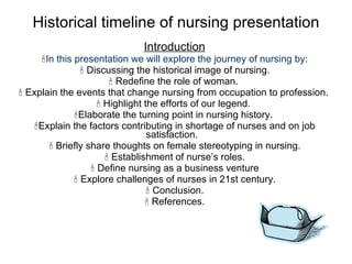 Historical timeline of nursing presentation | PPT