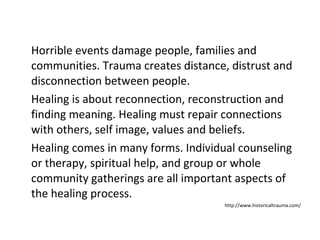 Historical Trauma And Social Documentary | PPT