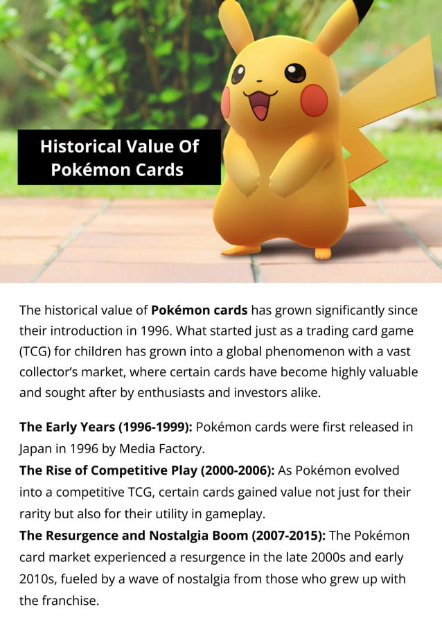 Historical Value Of Pokémon Cards | PDF