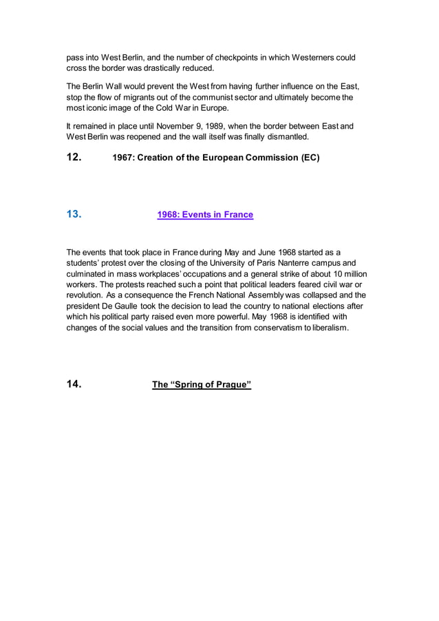 Historic events (1945 -1968) | PDF