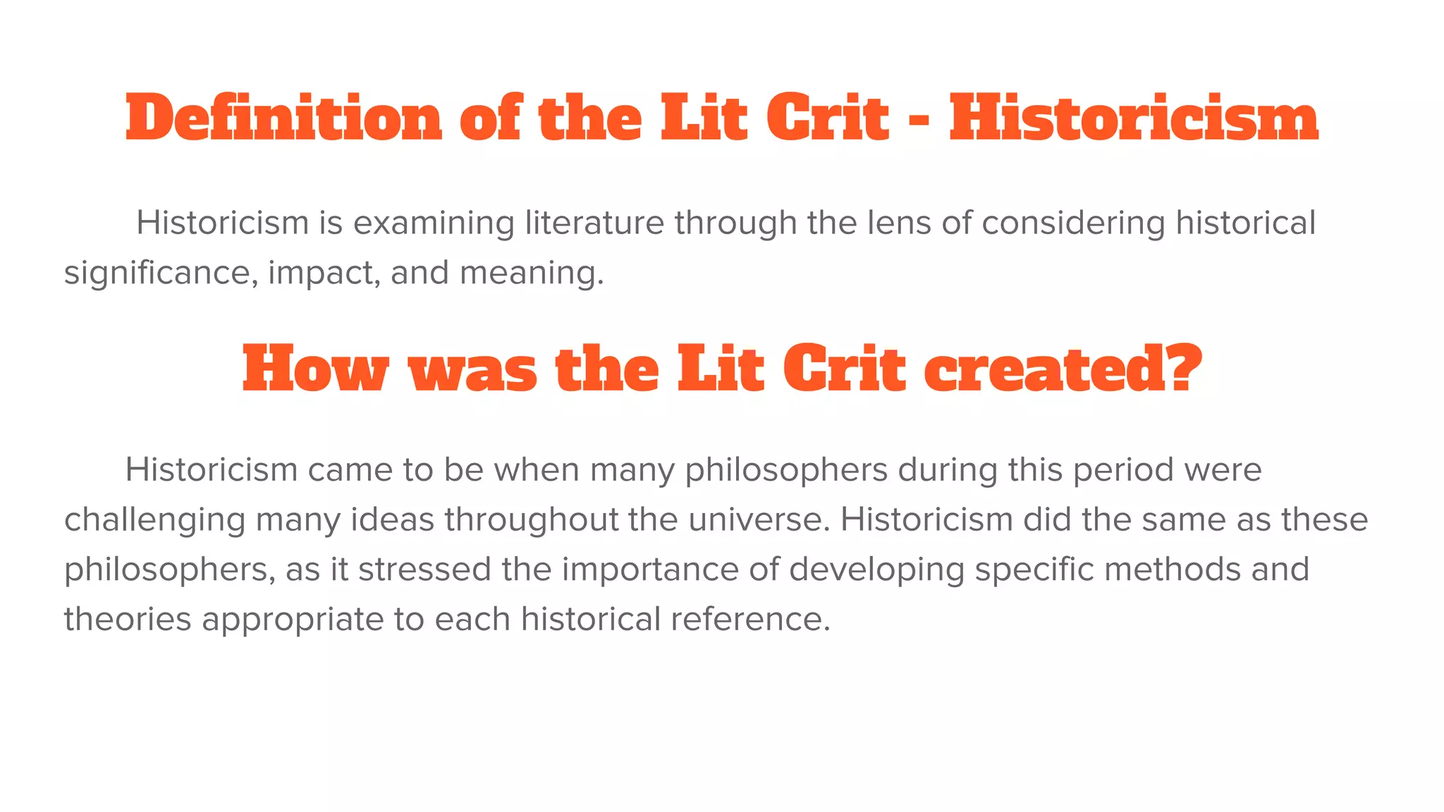Historicism | PPTX