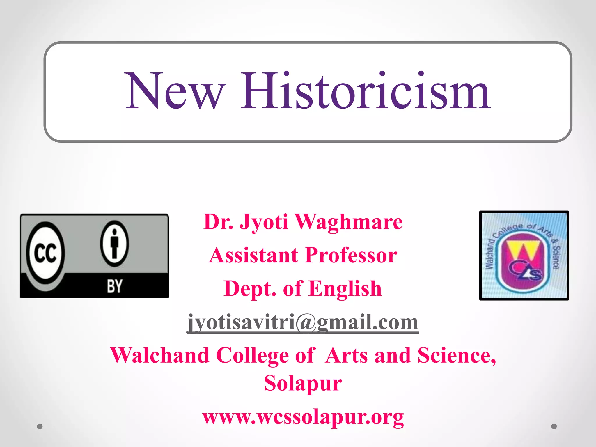 New Historicism | PPTX | Books and Literature