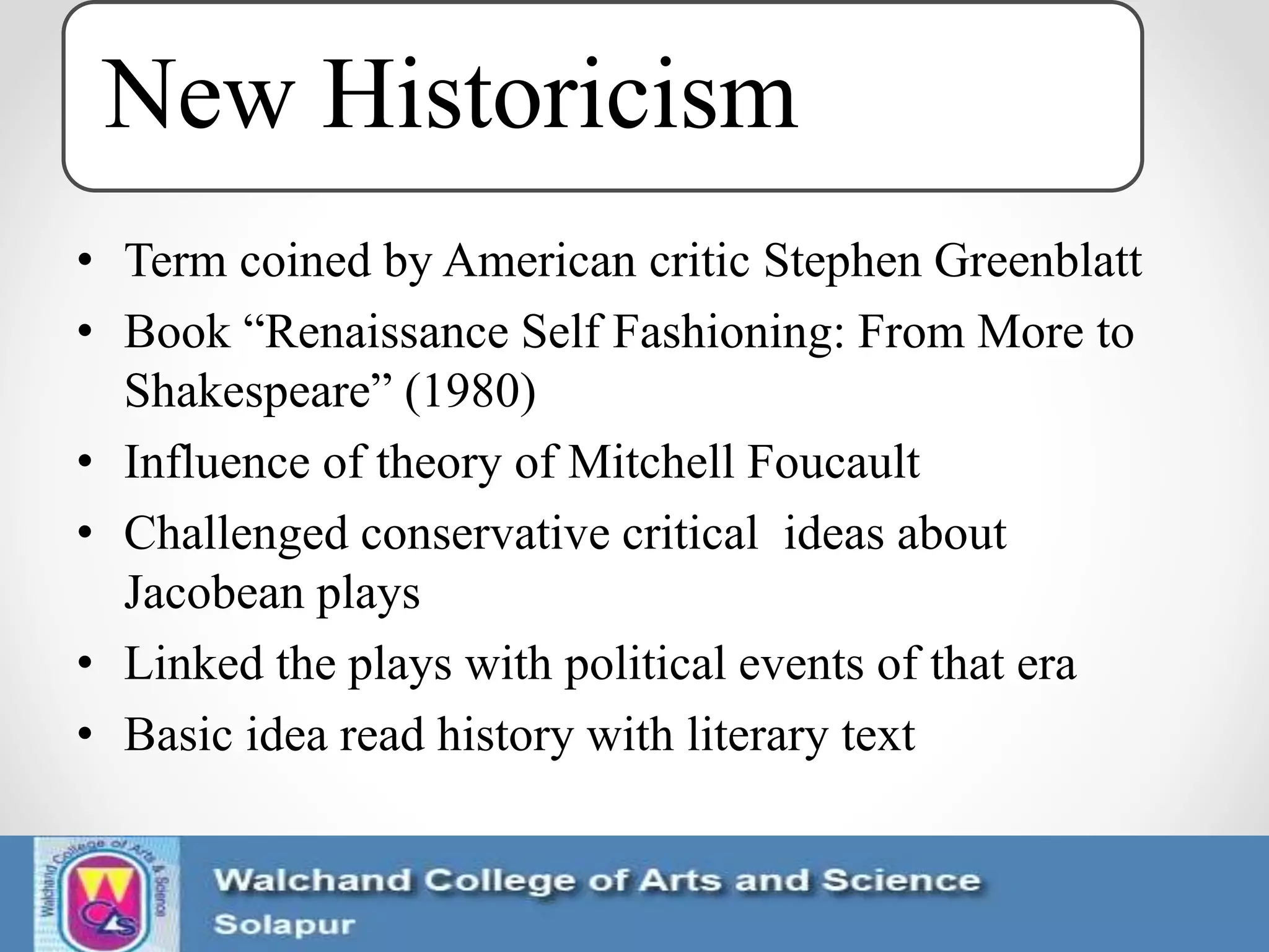New Historicism | PPTX