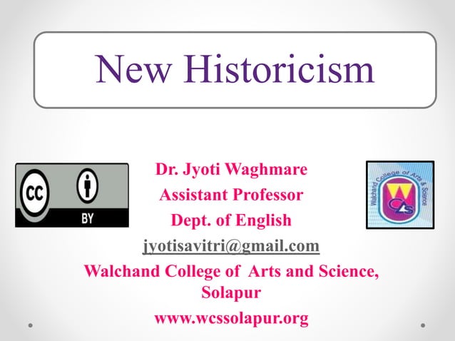 New Historicism | PPTX | Books and Literature