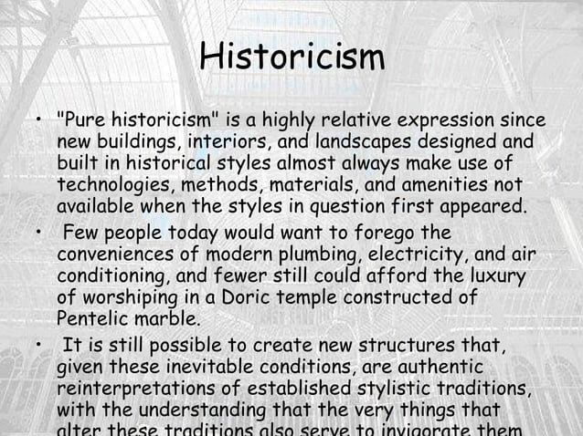 Historicism in Architecture | PPT | Modern Art | Fine Art