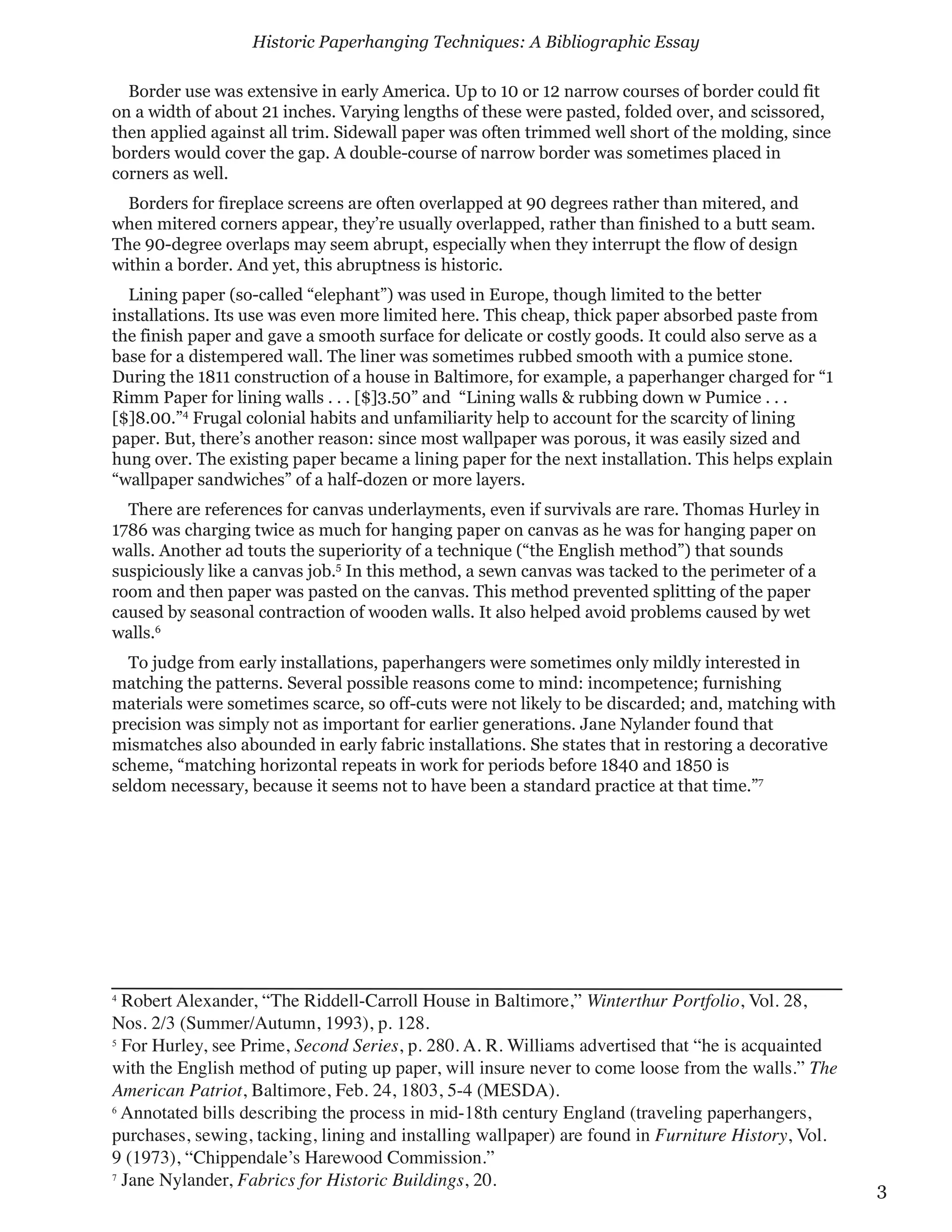 Historic Paperhanging Techniques: A Bibliographic Essay | PDF