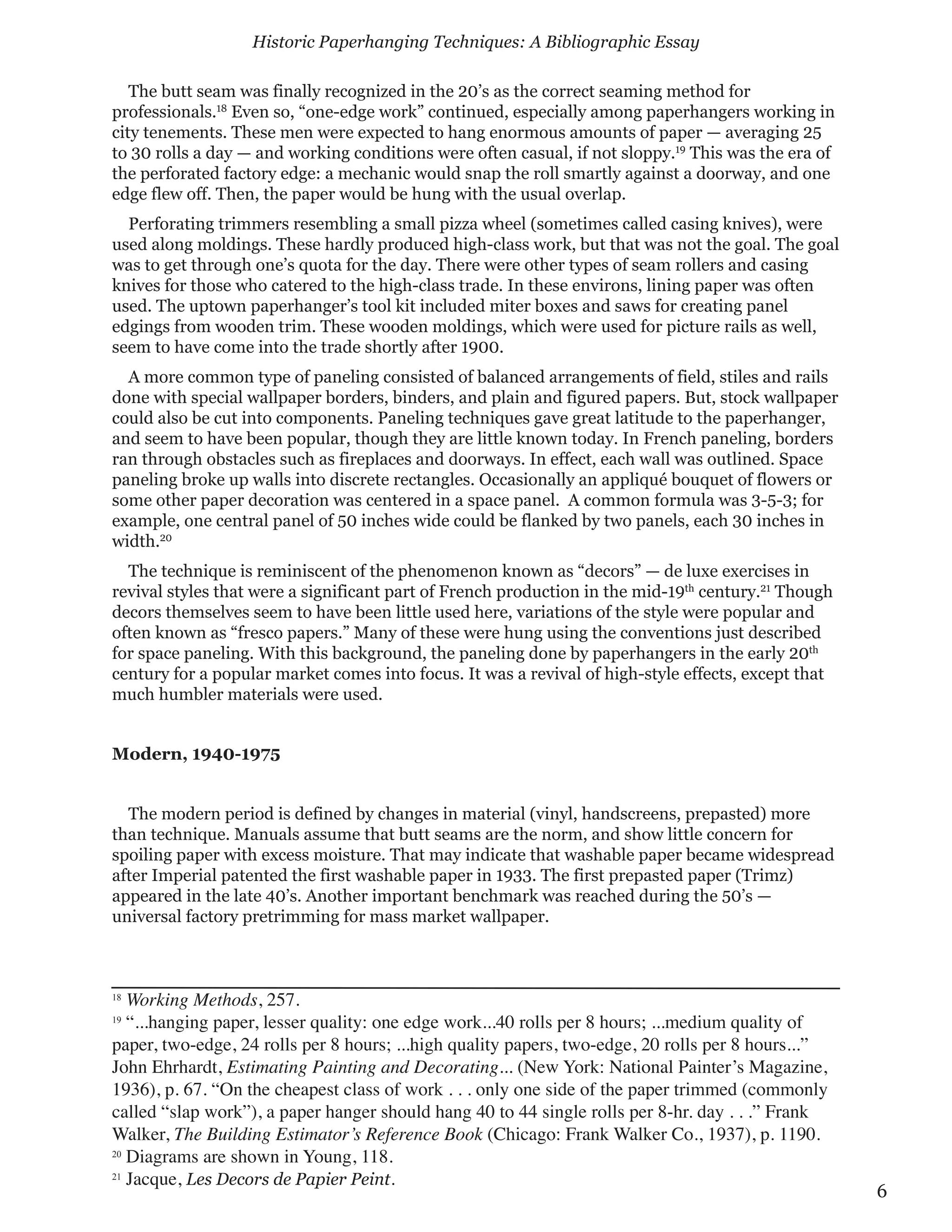 Historic Paperhanging Techniques: A Bibliographic Essay | PDF