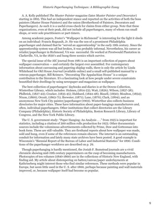 Historic Paperhanging Techniques: A Bibliographic Essay | PDF