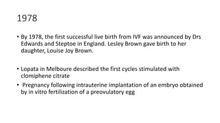 Historic perspective of ivf | PPTX