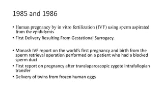 Historic perspective of ivf | PPTX