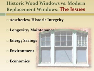 Historic Wood Windows | PPT