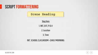 Historie og-karakterutvikling-script formattering | PPT