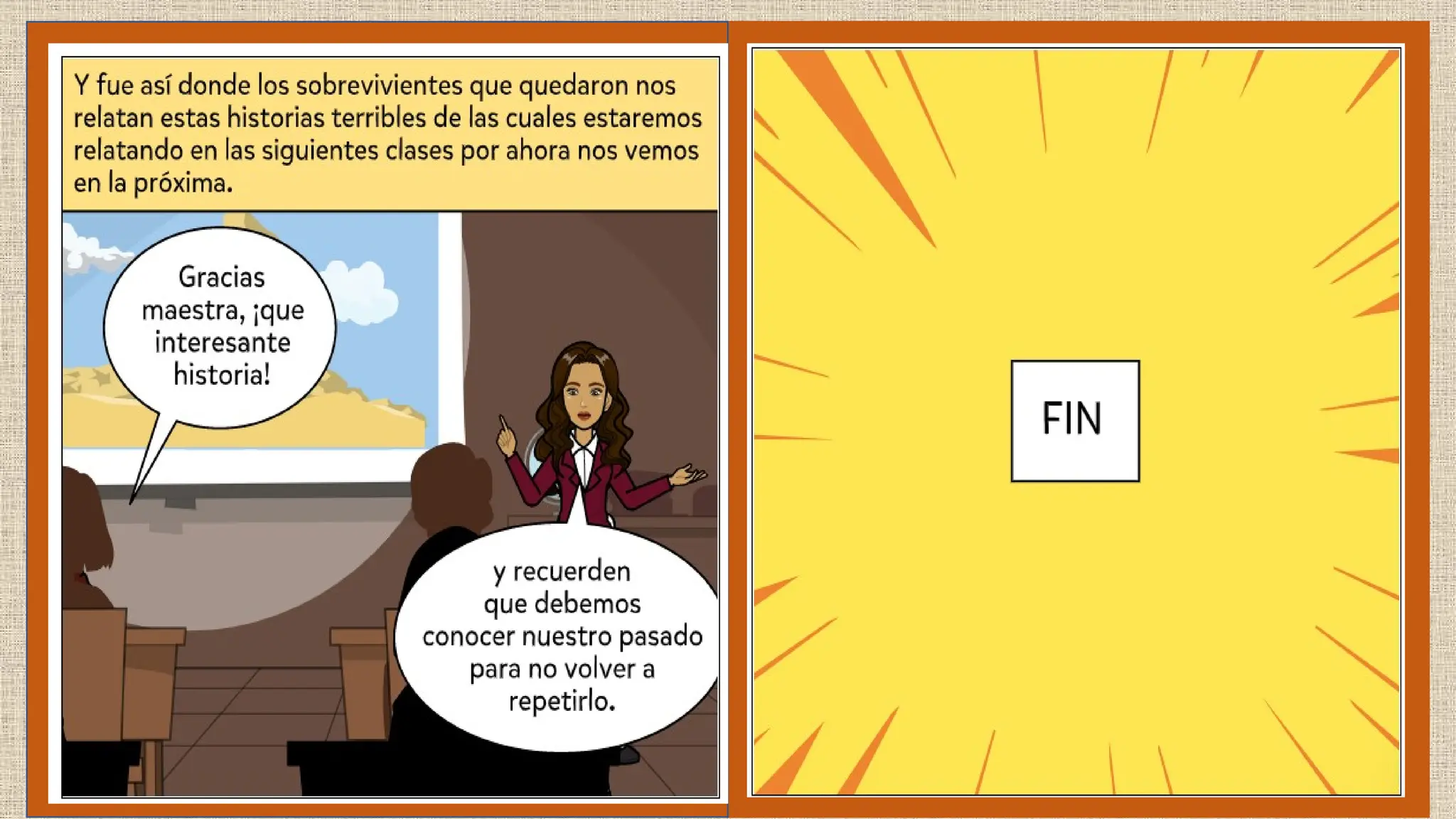 Historieta en power del Conflicto Armado Interno | PPSX
