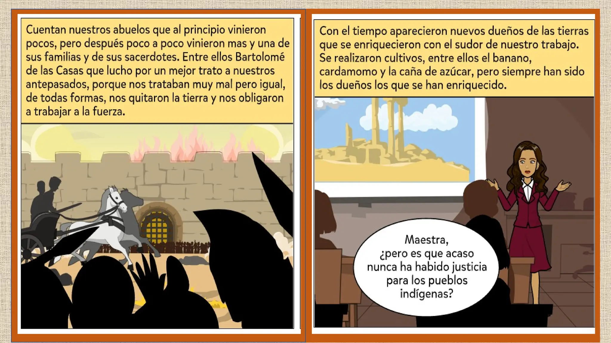 Historieta en power del Conflicto Armado Interno | PPSX