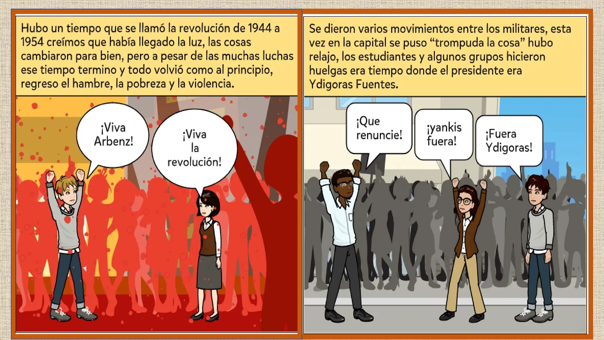 Historieta en power del Conflicto Armado Interno | PPSX