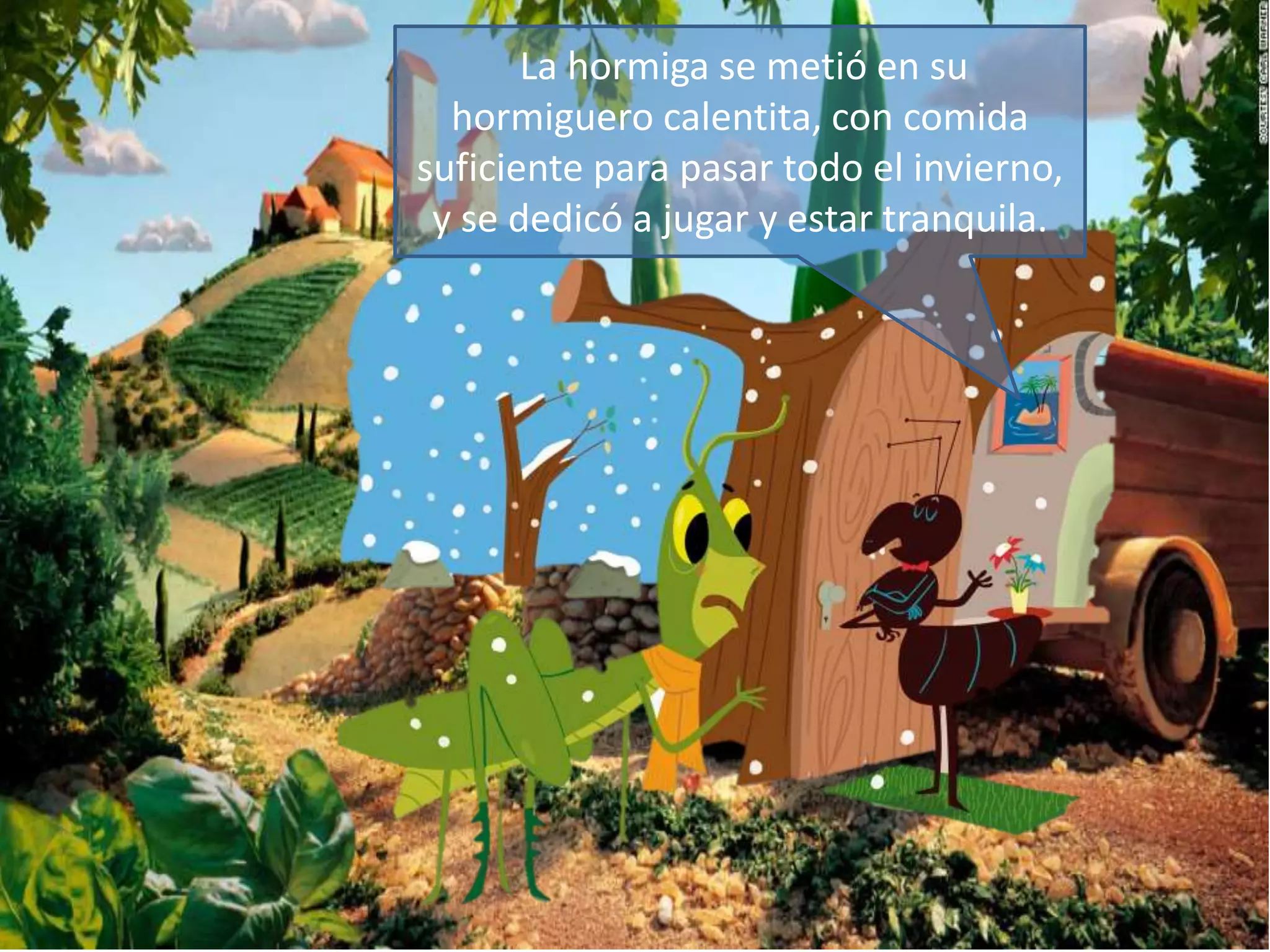 Historieta la hormiga y la cigarra | PPTX