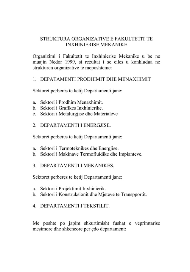 Historiku Fakultetit Inxhinierise mekanike | PDF