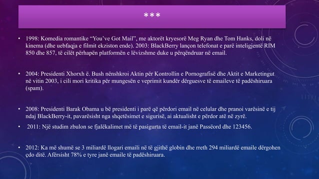 Historiku i e-mail-it. | PPTX