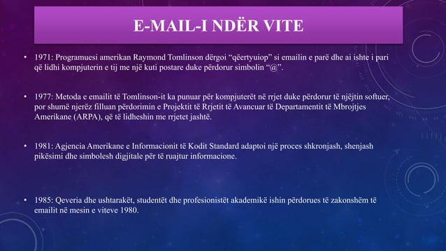 Historiku i e-mail-it. | PPT
