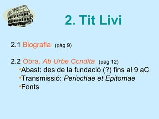 Historiografia. tit livi | ODP