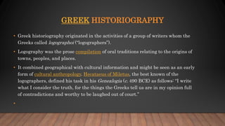 Historiography | PPTX