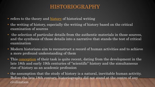 Historiography | PPTX