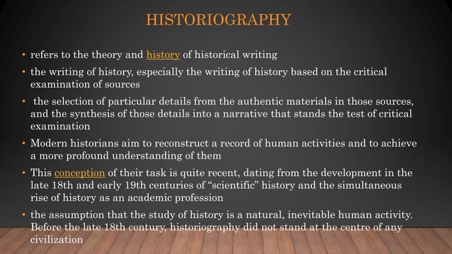 Historiography | PPTX