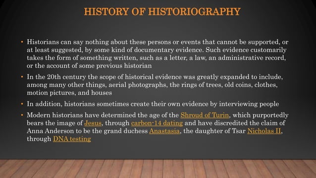 Historiography | PPTX